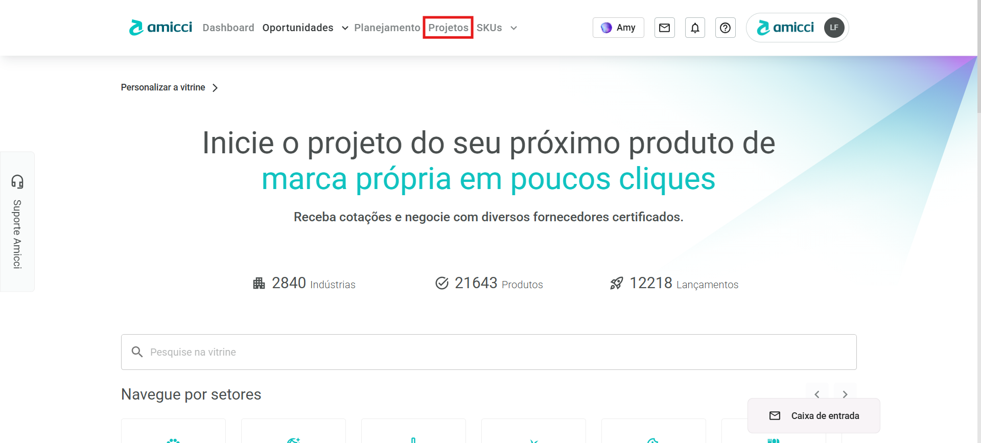 Como acessar meus projetos? – Central de Suporte para Varejo